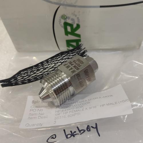 Jual Adapter 1/4" HP FEMALE x 9/16" HP MALE 60000PSI 60K SPIRSTAR HF4 ...