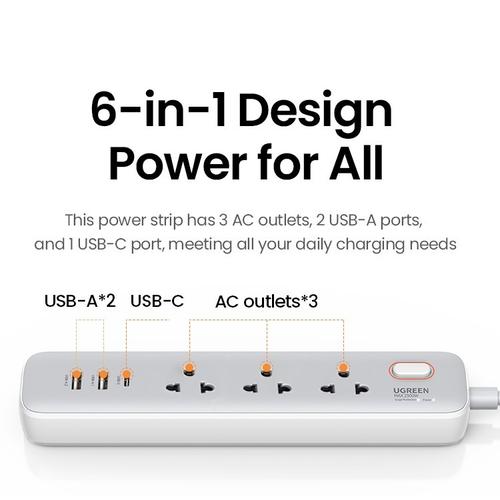 Jual UGREEN Powerstrip Colokan Usb Type C Charger Listrik Multi Cabang ...