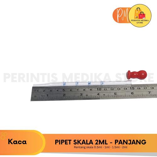 Jual Pipet Kaca Panjang Skala 2ml / Pipet Tetes Kaca Skala 2 ml - Kab ...