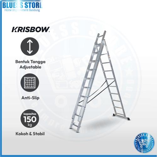 Jual Krisbow Tangga Lipat Aluminium Kombinasi 10 Step Ladder Step ...