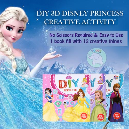 Jual DIY 3D Disney Princess Buku Aktivitas Seni Prakarya Kerajinan Anak ...