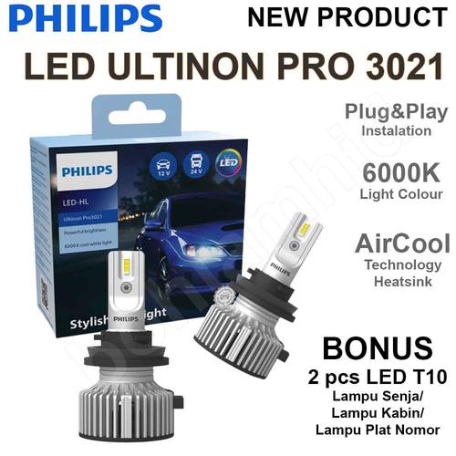 Promo LAMPU LED HB3 9005 HB4 9006 PHILIPS ULTINON PRO3021 Bohlam Mobil ...