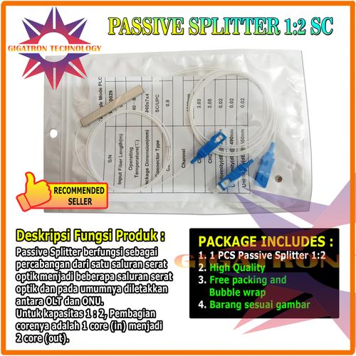 Promo Passive Splitter / Pasif Spliter 1:2 Fiber Optic / PLC FO 1x2 SC ...