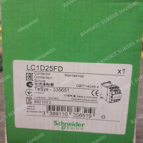 Jual CONTACTOR LC1D25FD SCHNEIDER 110VDC - Jakarta Pusat - BANGKIT ...