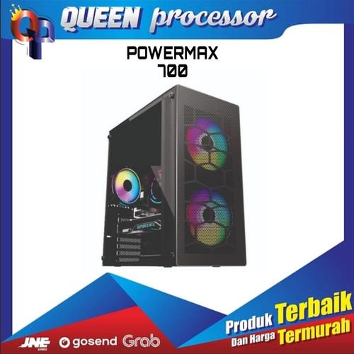 Jual Casing PC PowerUp Raptor POWERMAX 700 + PSU 500W + 2 FAN RGB ...
