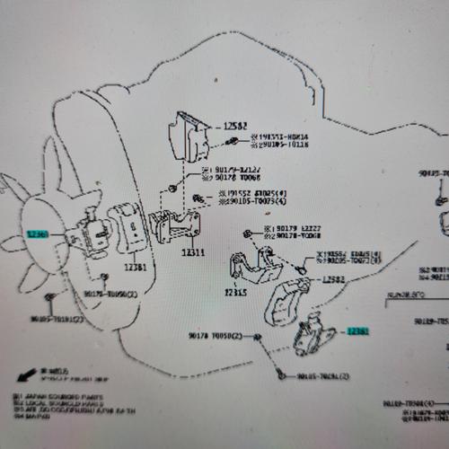 Jual engine mounting innova fortuner hilux 2kd diesel pangkon ori 12361 ...