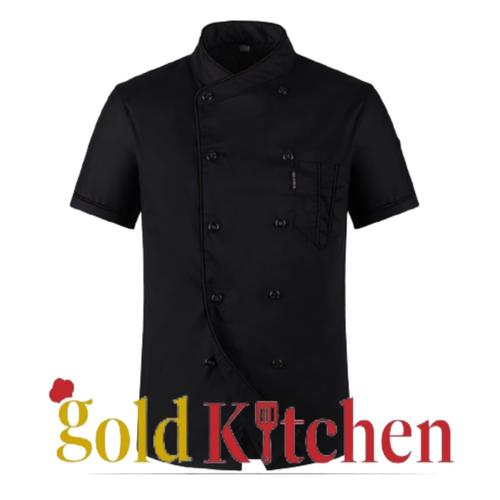 Jual Seragam Chef Baju Chef Kemeja Koki Lengan Pendek Unisex - FULL ...