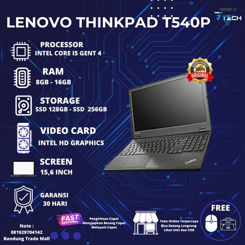 Jual Laptop Rendering Lenovo ThinkPad T540p Core i5 / i7 Ram 16gb Ssd ...