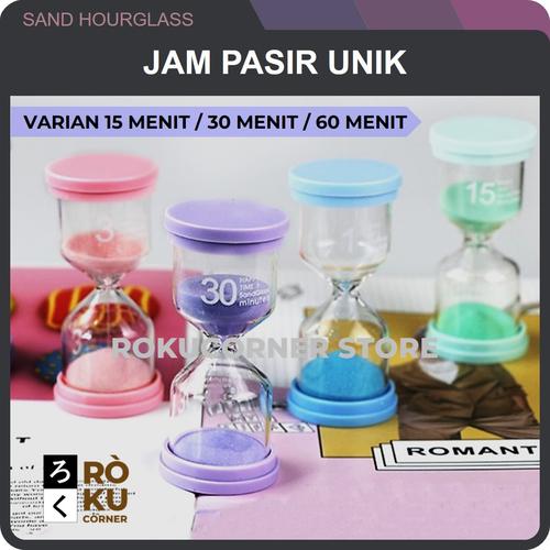 Jual Jam Pasir Hour Glass Sand Timer Kaca Dekorasi Hourglass 15 30 60 ...