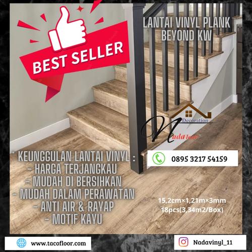 Jual Lantai vinyl plank Beyond Kode KW motif kayu anti rayap tebal 3mm ...