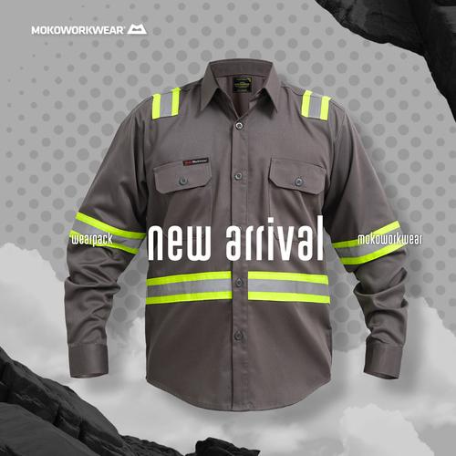 Jual MOKOWORKWEAR WEARPACK SAFETY GREY Scotlite AIRFLOW - M - Kota ...