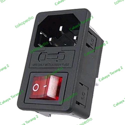 Jual Soket AC Power + Fuse Holder + Saklar Power Outlet Socket - Kota ...