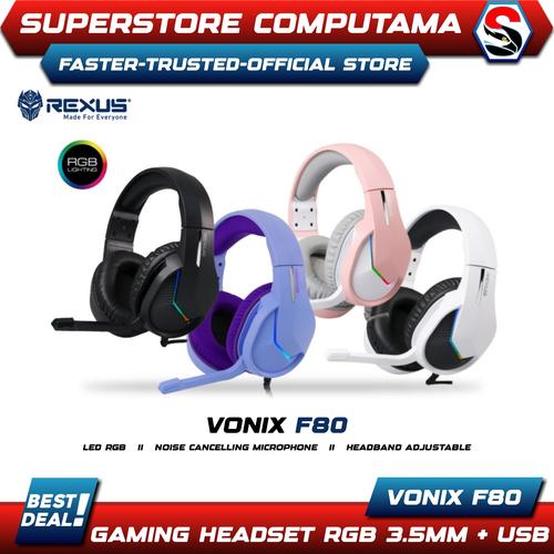 Promo Rexus Vonix F80 RGB Gaming Headset - Putih - Jakarta Pusat ...