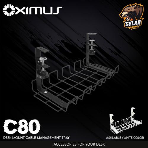 Jual Oximus C80 Desk Mount Cable Management Tray - Abu-abu - Jakarta ...