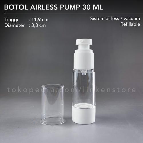 Jual Botol Airless PUMP 30ml - Lotion Serum Treatment Skincare Travel ...