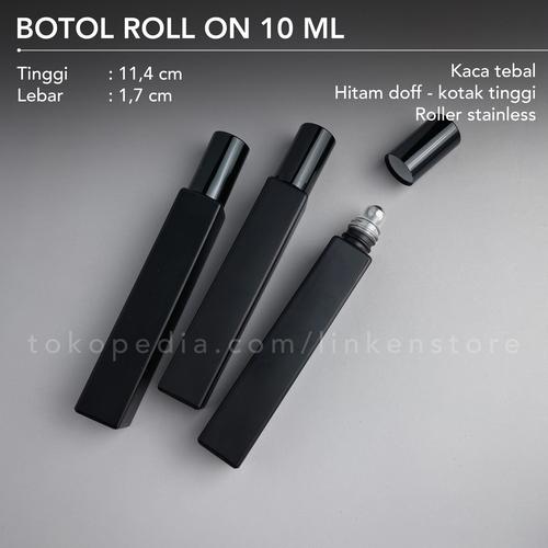 Jual Botol Roll on 10ml Kaca HITAM DOFF Kotak Tinggi Tebal - Bola ...