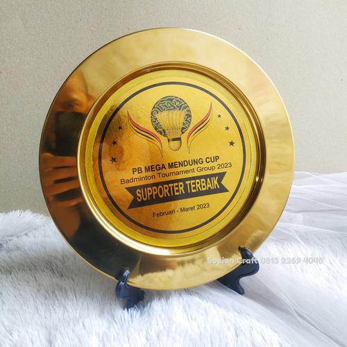 Jual Trophy Piala Plakat Plate Piring Stainless Gold - Kota Tangerang ...