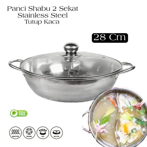 Promo Panci Sekat 2 Rasa Panci Suki 28cm Lengkap Tutup Kaca - Jakarta ...