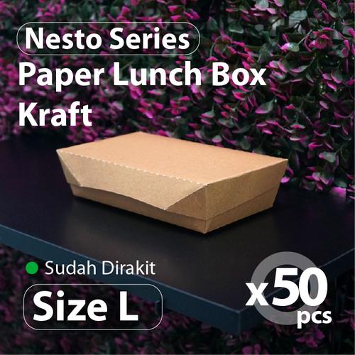 Jual Paket 50 pcs - Paper Lunch Box - Size L - Nesto Series - Kota ...