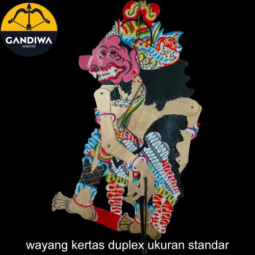 Jual wayang kulit buto ratu sabrang besar berbahan kertas karton duplex ...