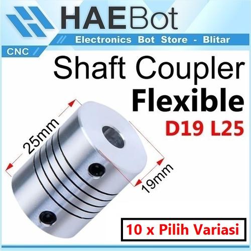 Jual [EBS] Shaft Flexible Coupler RS 10mm D19 L25 CNC 10x10 Coupling Mesin - Kota Blitar ...