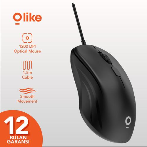 Jual OLIKE Mouse Ergonomic Design 1200 DPI Optical Sensor 3 Million M1 ...