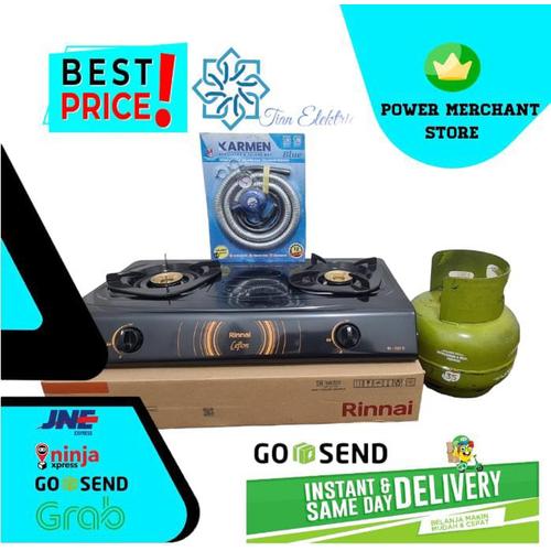Jual RINNAI RI-522C Kompor Gas 2 Tungku Komplit (Selang Regulator & Gas ...