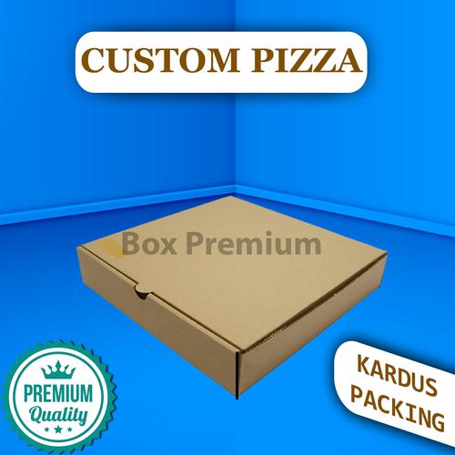 Jual CUSTOM Kardus Dus Box Packaging Pizza 22x22x8 cm Kemasan Sablon 2 ...