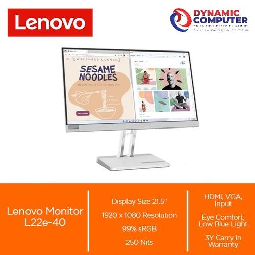 Jual MONITOR LED LENOVO L22e-40 22 INCH FHD 75 HZ ANTI GLARE - Kota ...
