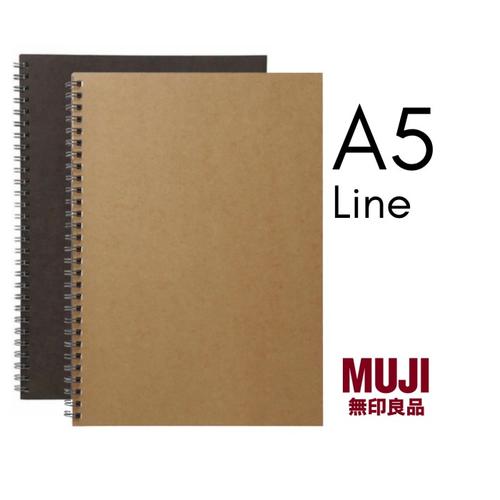Jual MUJI DOUBLE RING NOTEBOOK - A5 / LINE(BERGARIS) / 7MM / 48LEMBAR ...