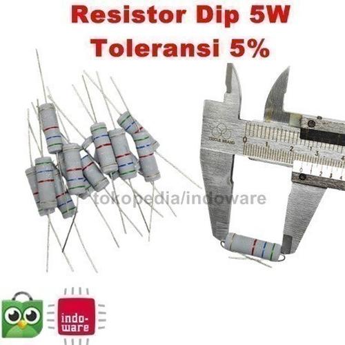 Jual Resistor 9K1 9k1 ohm 9.1 kilo ohm 9.1 K 5 watt 5watt 5% 5w - Kota ...
