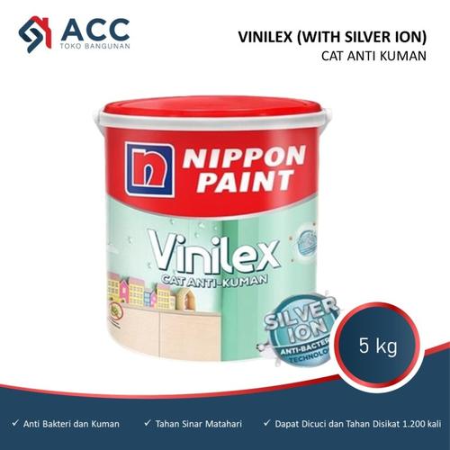 Jual Cat Tembok Vinilex Silver Ion Warna Putih 300 White Ukuran 25Kg ...