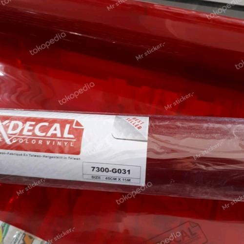 Jual [ MAX DECAL SMOKE ] SKOTLET WARPING STIKER WARNA MERAH TRANSPARAN ...