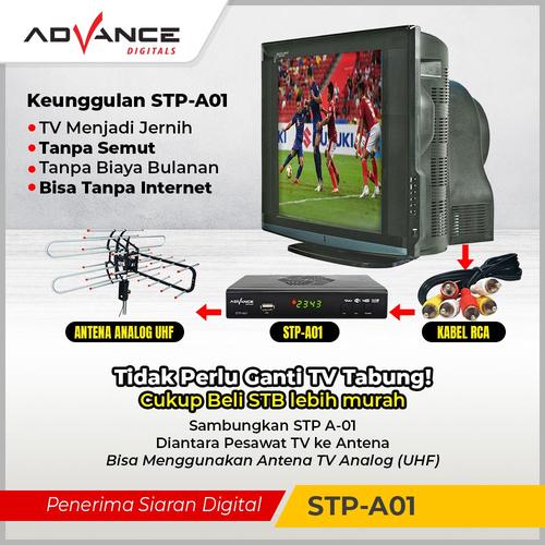 Jual STB SET TOP BOX ADVANCE STP-A01 DVB-T2 TV DIGITAL ADVANCE READY STOCK - WF-01 - Kota ...