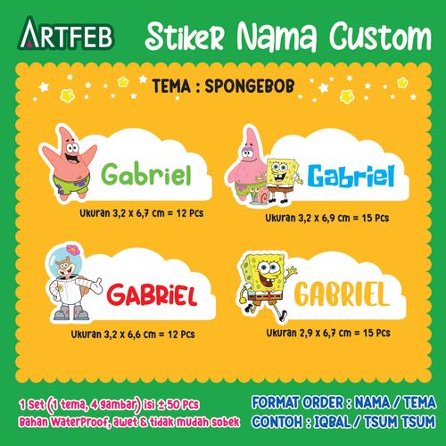 Jual 50 PCS STIKER | STICKER NAMA / PAKET STIKER NAMA / LABEL NAMA ANAK ...