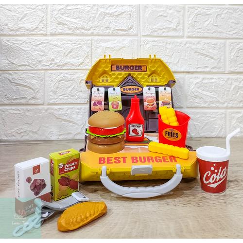 Jual Mainan Anak Burger Set Villa Playhouse Tas Fast Food Set 679-107 ...