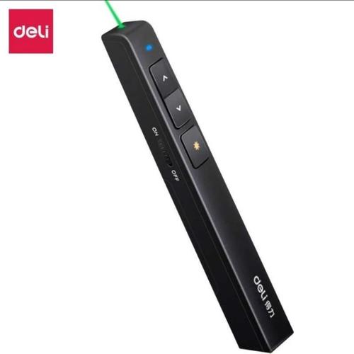 Jual Laser Pointer Green Wireless Deli Presenter Hijau Slim charger ...