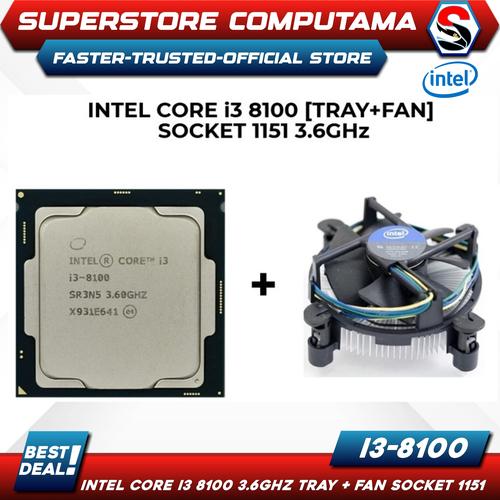 Jual Processor Intel Core i3 8100 3.6Ghz Tray + Fan Socket 1151 - Jakarta Pusat - SuperStore ...