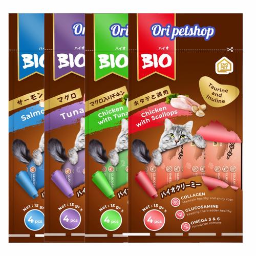 Jual ( 6 PACK) - BIO CREAMY TREATS 60GR CEMILAN/SNACK KUCING / BIO ...