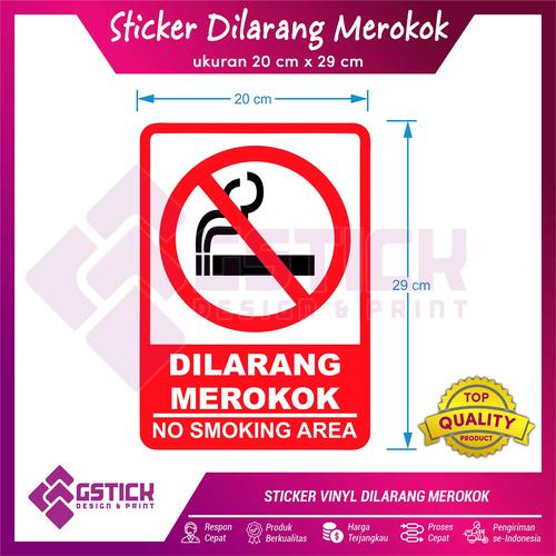 Jual STIKER DILARANG MEROKOK / STICKER SIGN LABEL PERINGATAN INDOOR ...