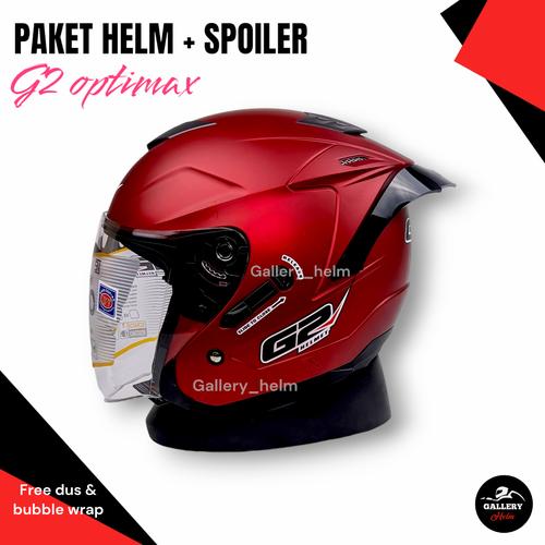 Promo HELM HALF FACE G2 OPTIMAX SOLID SPOILER | MODEL INK DYNAMIC ...