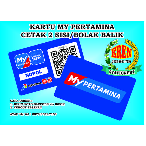 Jual cetak kartu my pertamina - Biru Dongker - Kota Bekasi - ErenStationery | Tokopedia