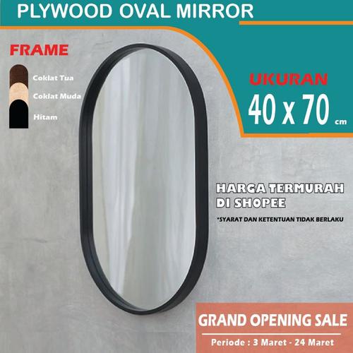 Jual Cermin Oval Ukuran 40x70cm Aesthetic bahan Plywood Tebal ...