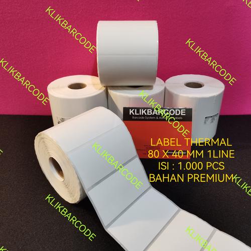Jual LABEL STIKER DIRECT THERMAL 8 X 4 CM 80x40mm 80 x 40 ISI : 1.000 ...