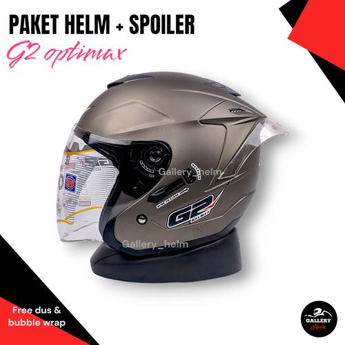 Promo HELM HALF FACE G2 OPTIMAX SOLID SPOILER | MODEL INK DYNAMIC ...