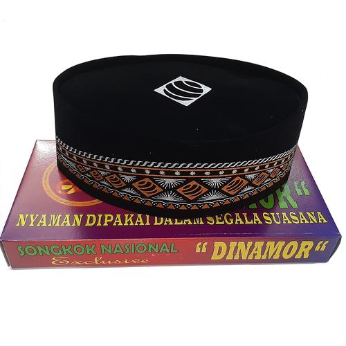 Jual Peci Songkok Nasional Hitam / Kopiah / Kopiyah Hitam Batik - Motif 5 - SIZE 7 = 57 CM ...