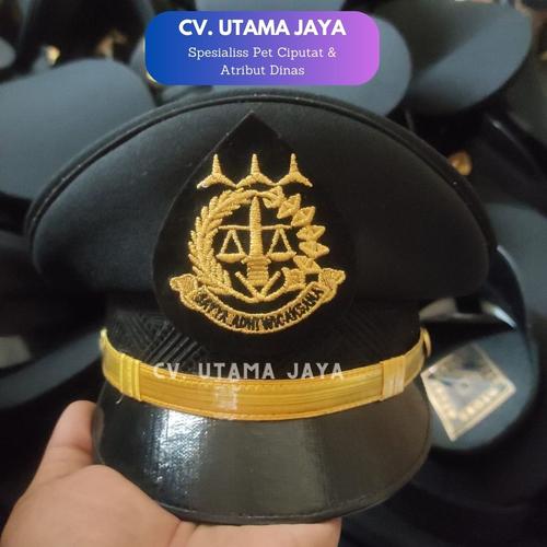 Jual Topi Pet PDU Jaksa Kejaksaan Pria Golongan 3 3a 3b 3c Hitam - 57 ...