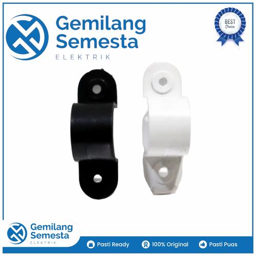 Jual Klem pipa conduit 20mm Pipa listrik 20 mm Hitam / Putih Polos ...