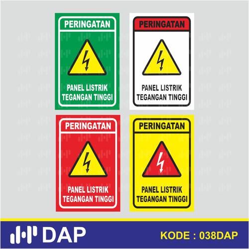 Jual STICKER PERINGATAN LISTRIK TEGANGAN TINGGI - 0038DAP - VYNIL ...