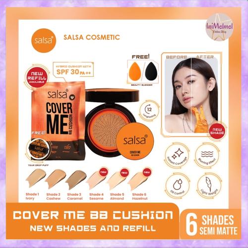 Jual SALSA Cover Me BB Cushion - Semi Matte Red Algae Niacinamide ...